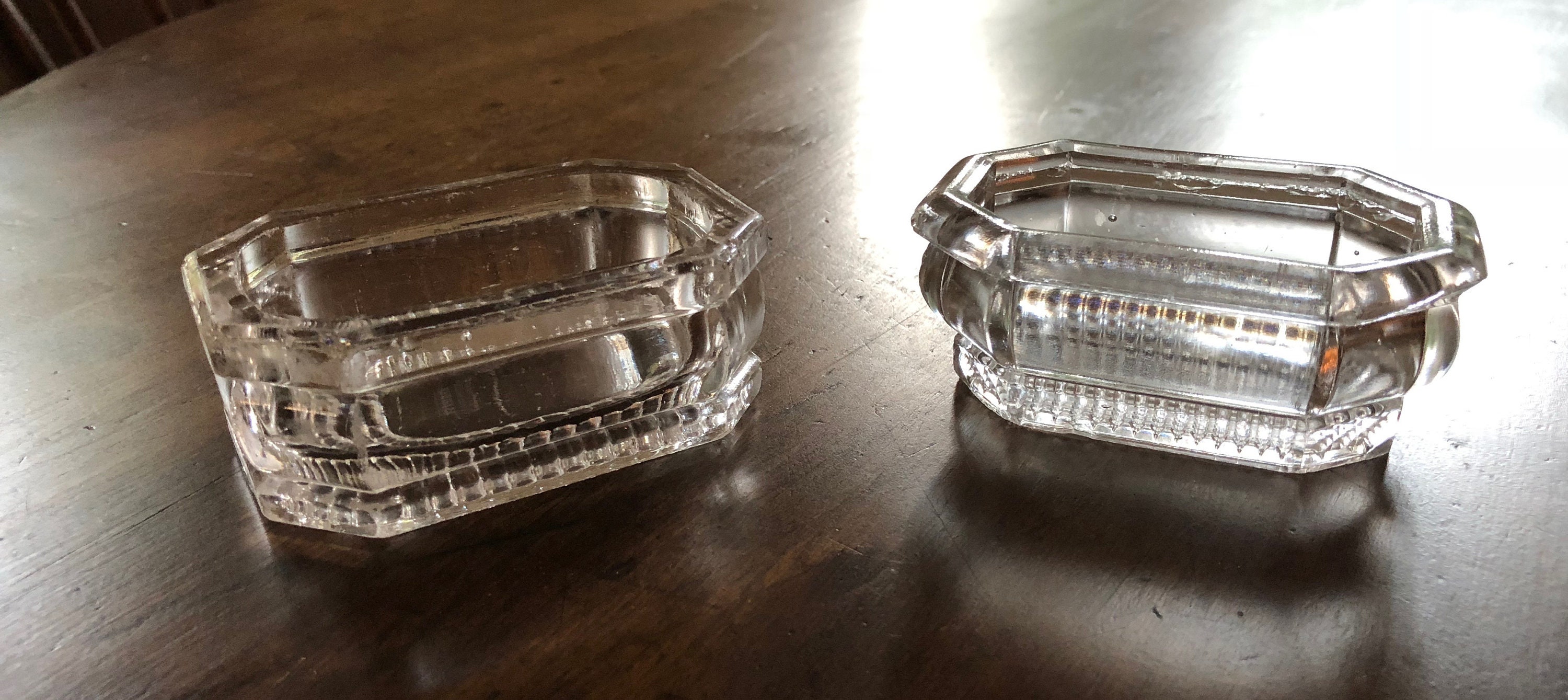 Antique Glass, 2 Master Salt Dishes, Salt Dips, Collectible Glass ...