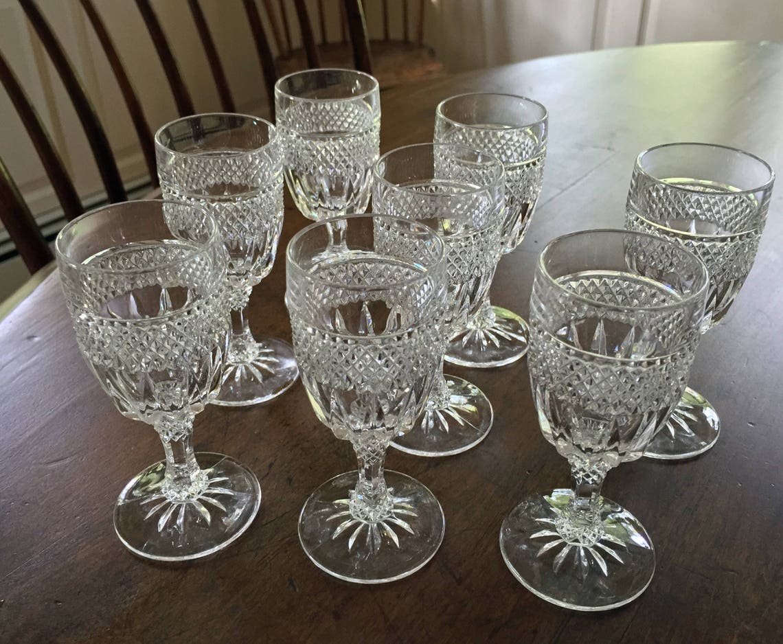 Set of 8 Crystal Cordial Stems Wedding Gift Collectible | Etsy