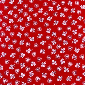 Vintage Fabric, 5 Different Piece Lot, Red Cotton Prints, Cotton Fabric ...