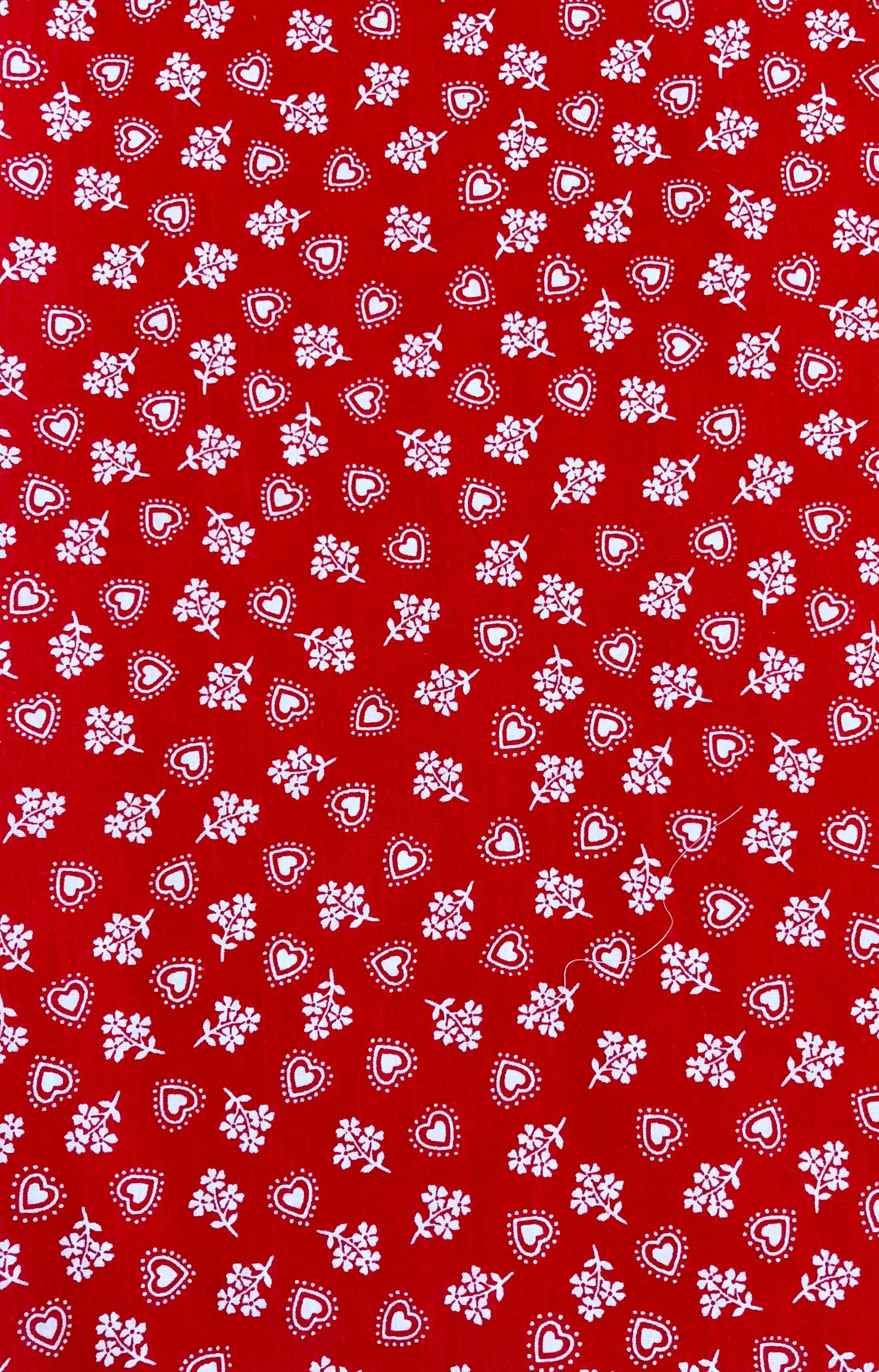 Vintage Fabric 5 Different Piece Lot Red Cotton Prints | Etsy