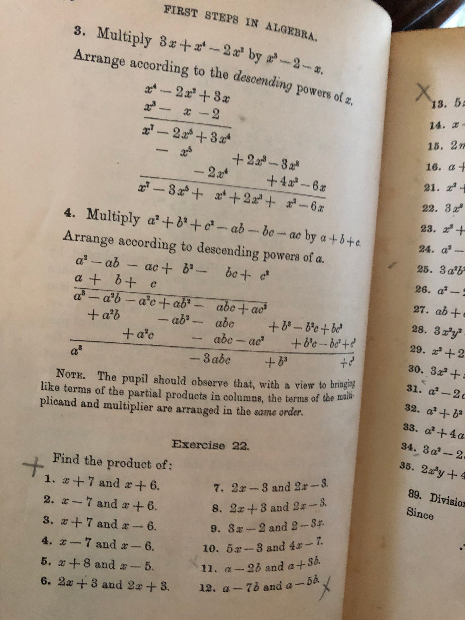 Antique Algebra Book First Steps in Algebra G A Wentworth - Etsy