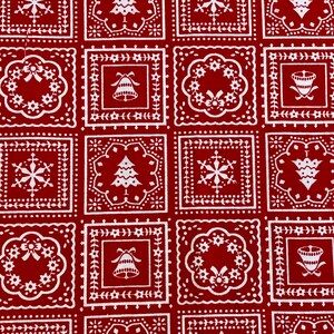 Vintage Fabric, 5 Different Piece Lot, Red Cotton Prints, Cotton Fabric ...