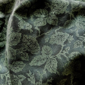 Vintage Fabric Green Tone On Tone Fabric Floral Print | Etsy
