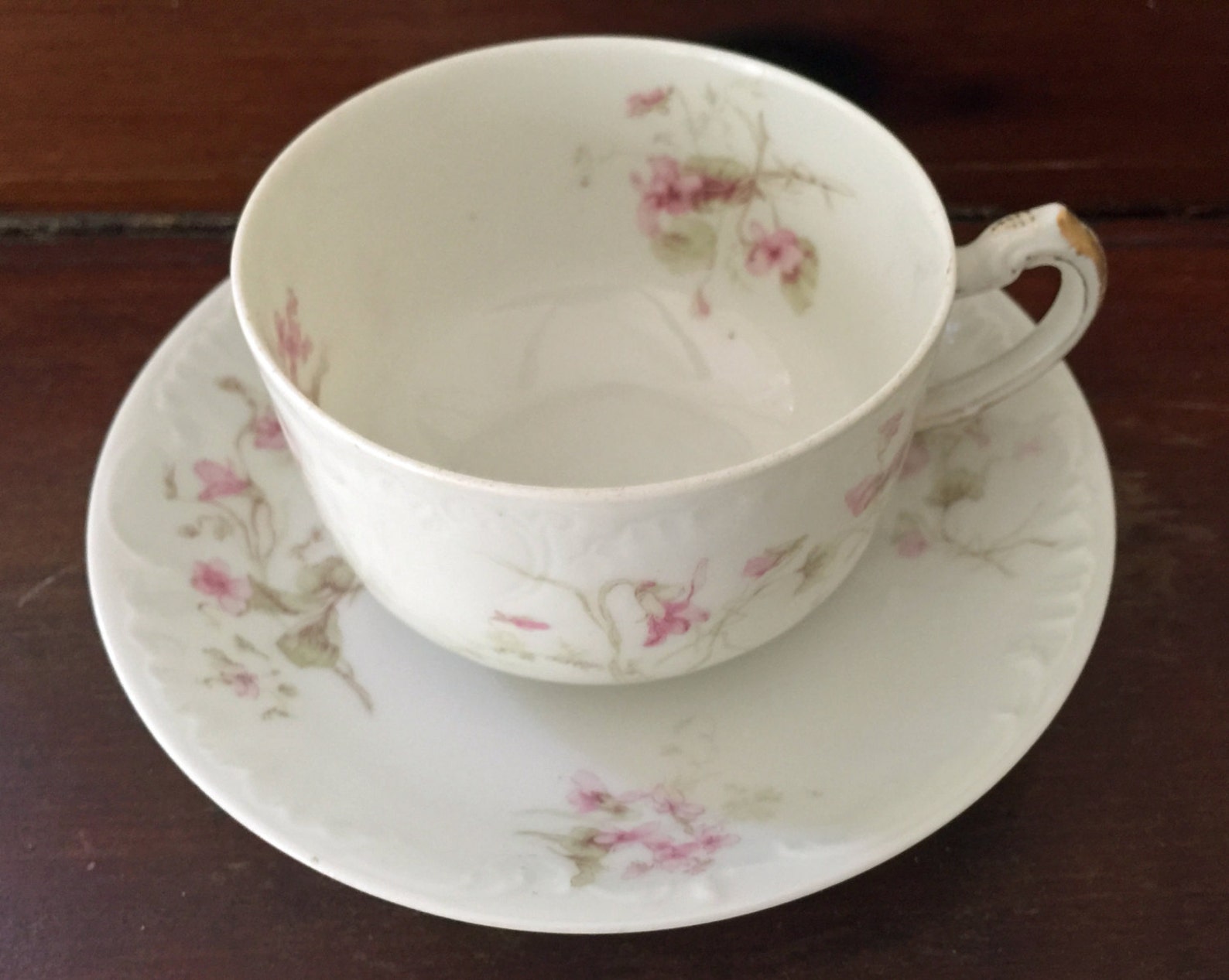 Antique Haviland Limoges Cup and Saucer, Schleiger 433, Collectible ...