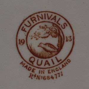 Antique Shallow Soup Bowl, Furnivals Quail, England, Collectible China ...