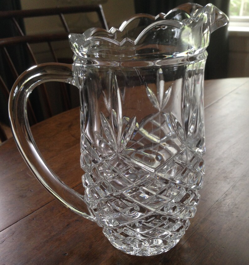 Vintage Glass Pitcher Pineapple Wedding Gift Anniversary - Etsy
