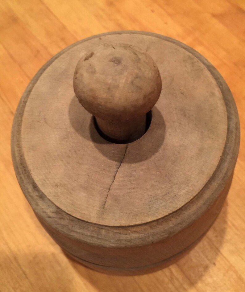 Antique Large Wood Primitive Butter Mold Butter Stamp | Etsy