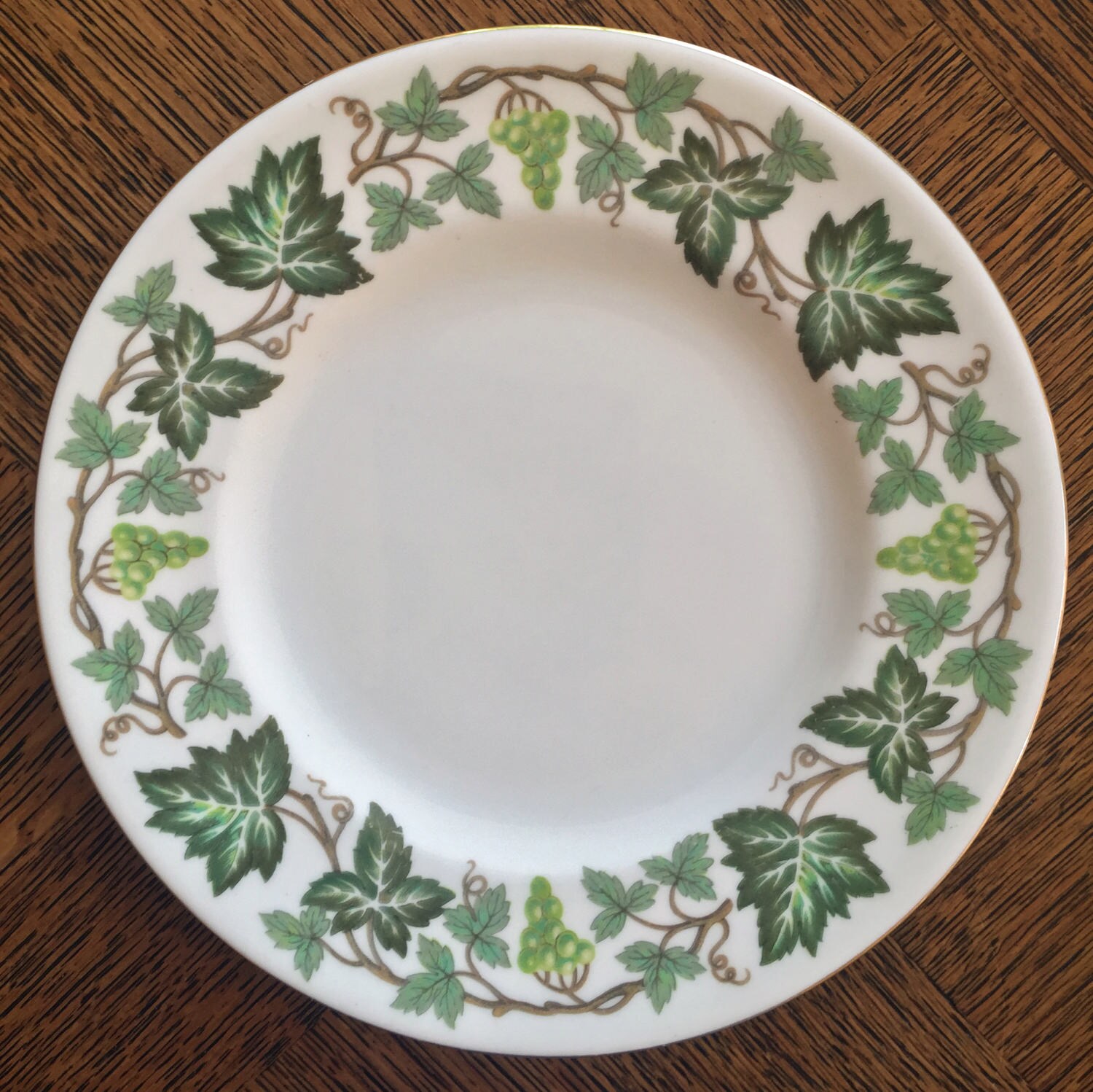 Vintage Wedgwood Plate, Santa Clara, Green Grapes and Leaves, Vintage ...
