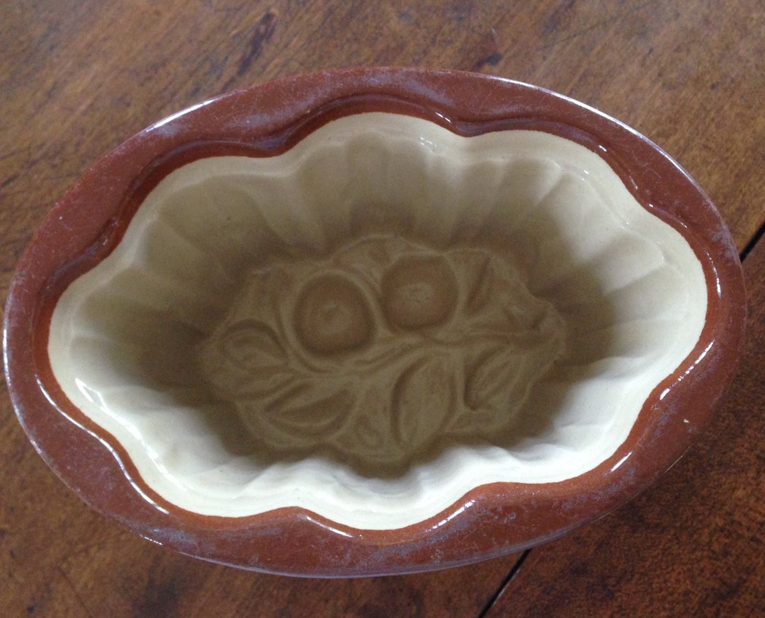 English Denby Vintage Pottery Pudding Mold, Collectible, Farmhouse ...
