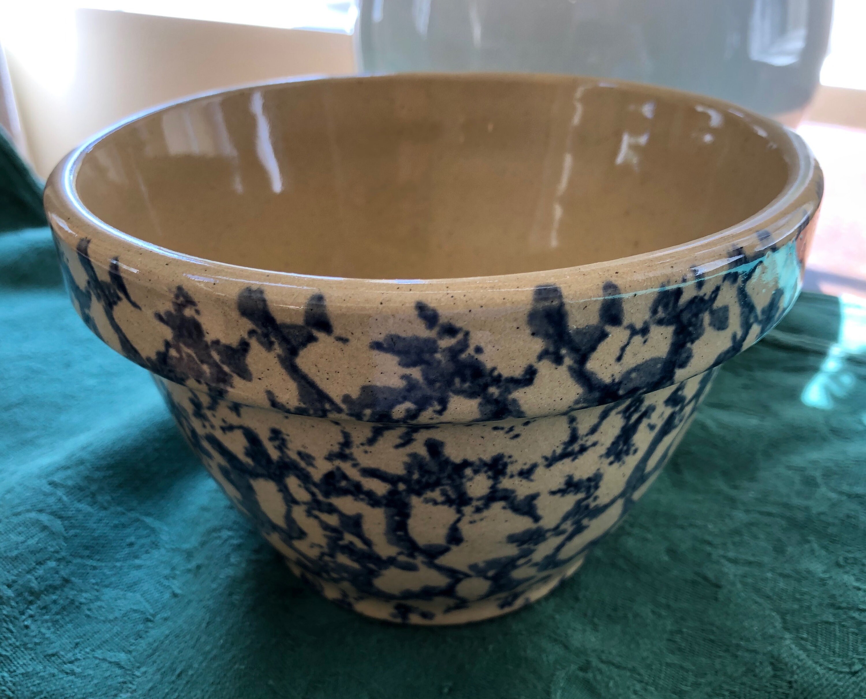 Blue Sponge Ware Bowl Robinson Ransbottom Pottery Beach | Etsy