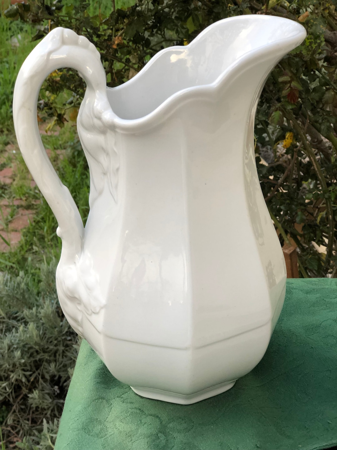 Early English White Ironstone Ewer, Pitcher, Chinese Shape, Anthony ...