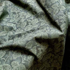 Vintage Fabric Green Tone On Tone Fabric Floral Print | Etsy