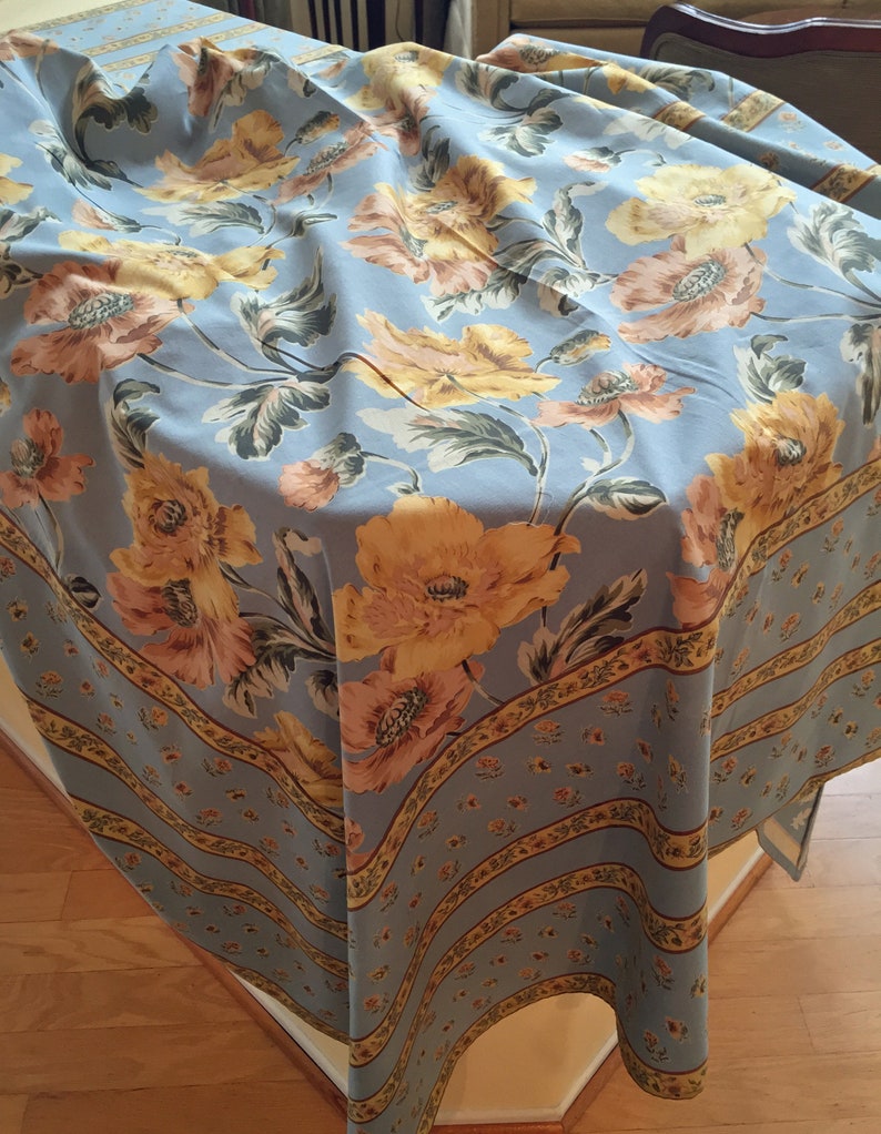 Vintage April Cornell Large Tablecloth Peony Pattern - Etsy