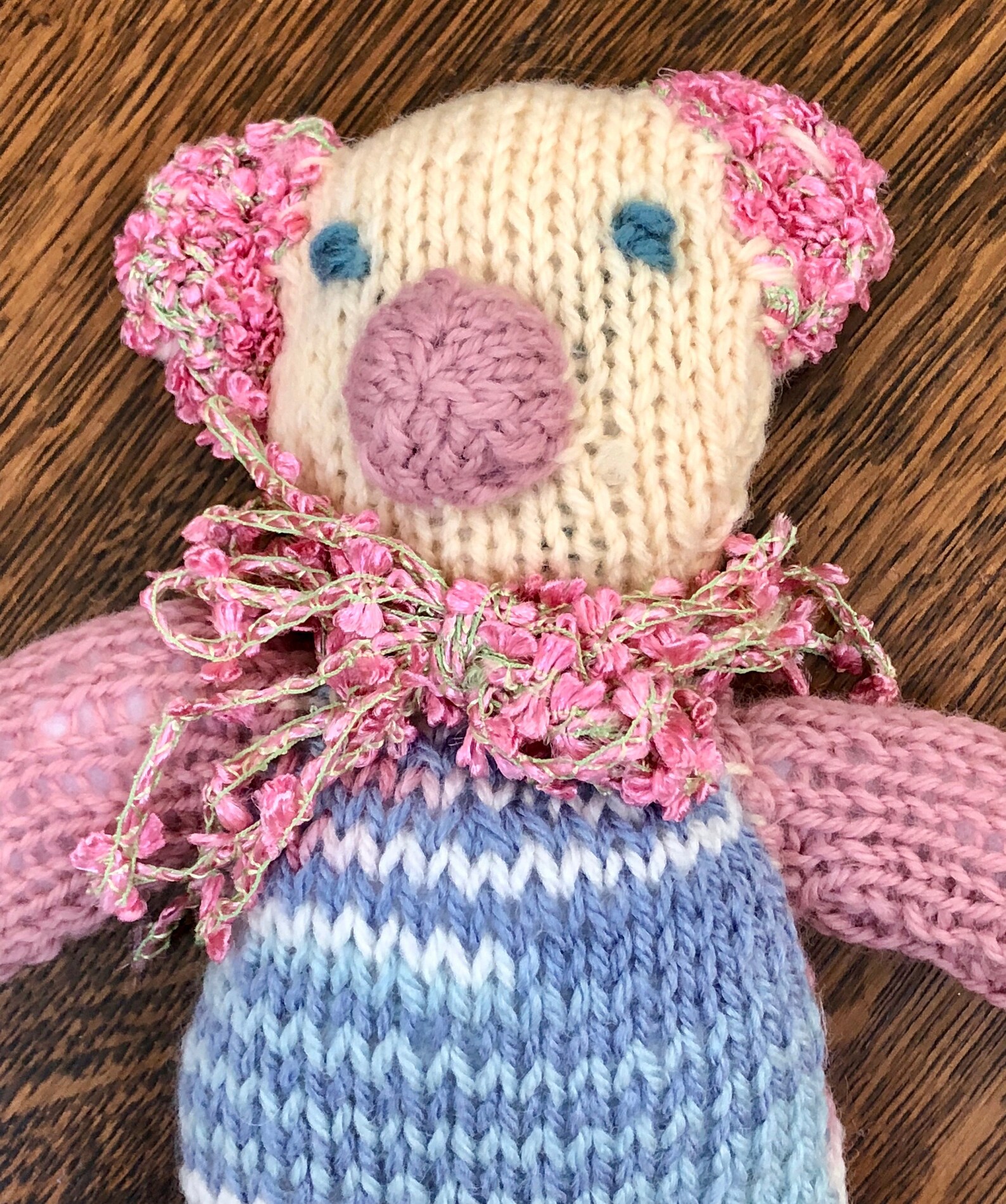 Vintage Artisan Made Hand Knit Bear Collectible Toys - Etsy