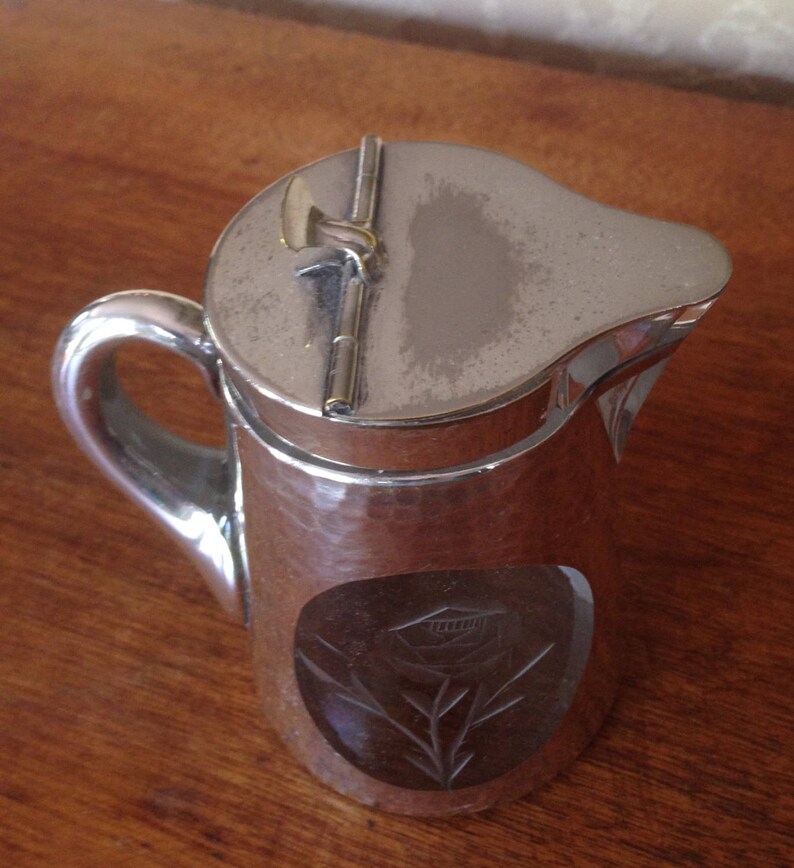 Silver Overlay Syrup Pitcher Vintage Collectible Vintage - Etsy