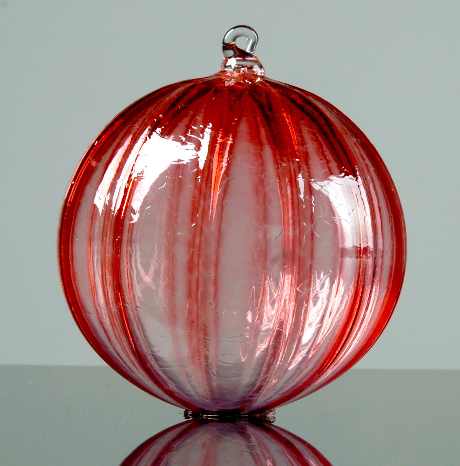 Blush Ruby, Hand Blown Glass Ornament - Etsy