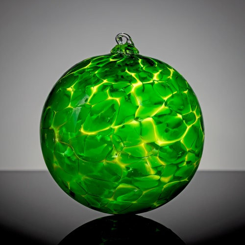 Vibrant Red Hand Blown Glass Ornament - Etsy
