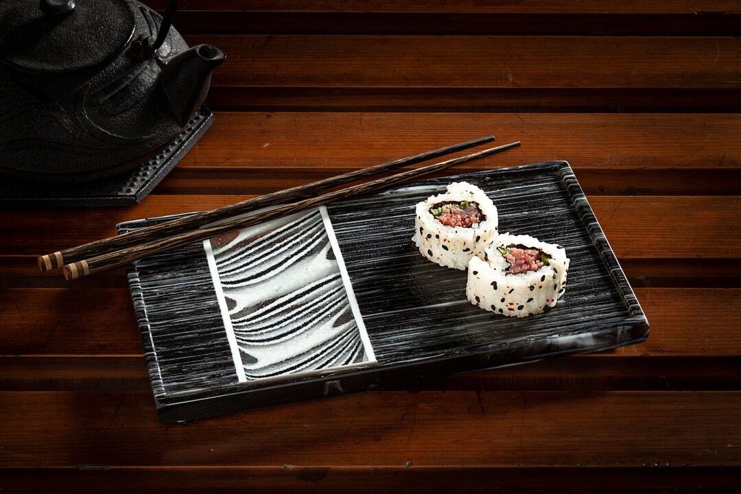 Sushi Service Plate - Hand Crafted Glass - Etsy