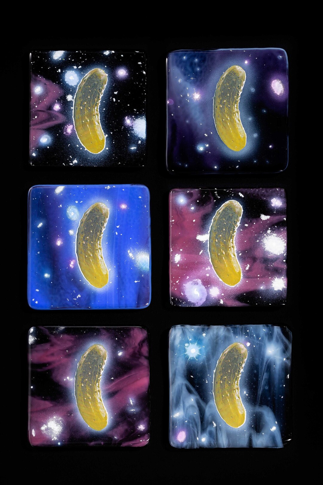 Space Pickle Glass Coaster - Etsy