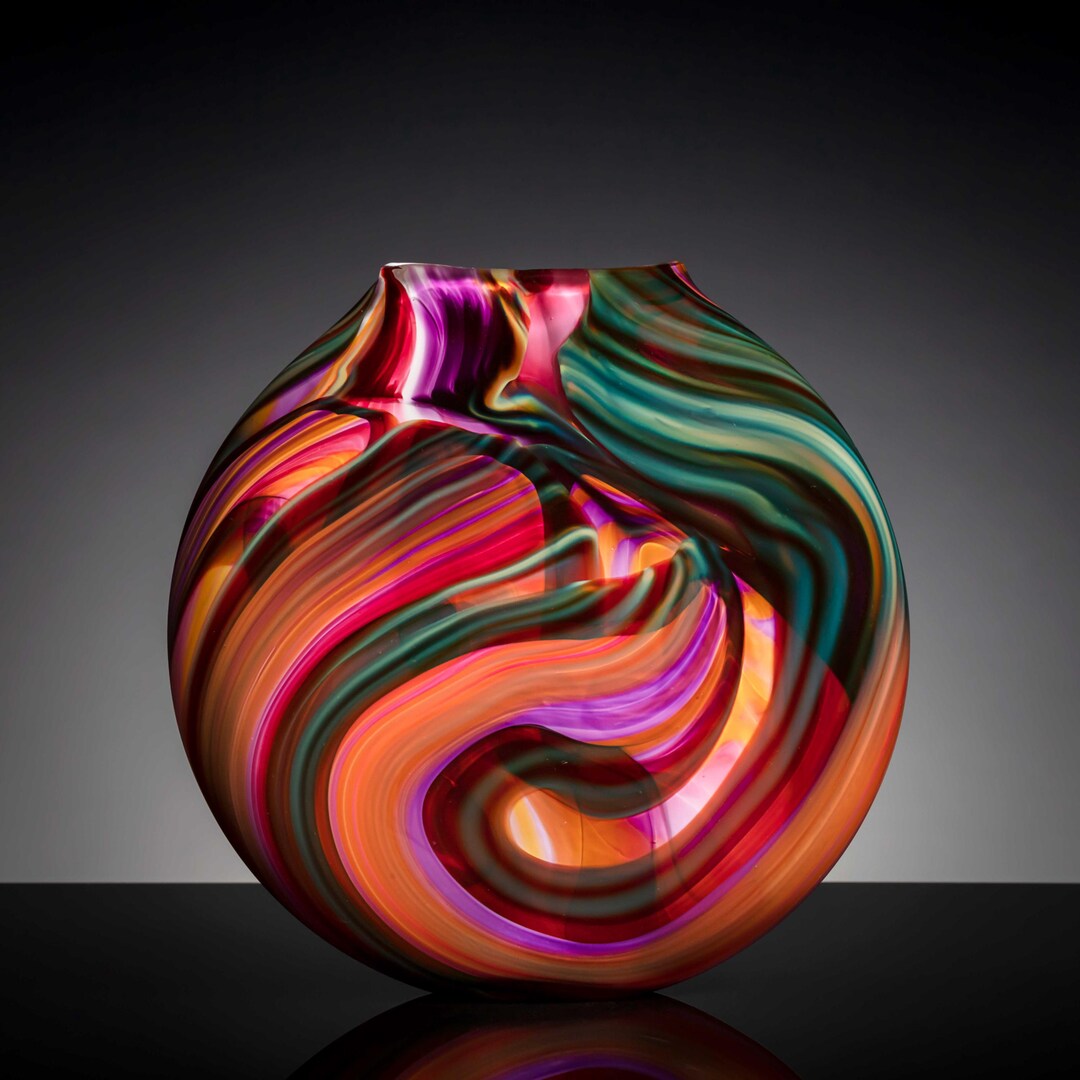 Electric Flamingo Lollipop #907 - Larry Vase - Etsy