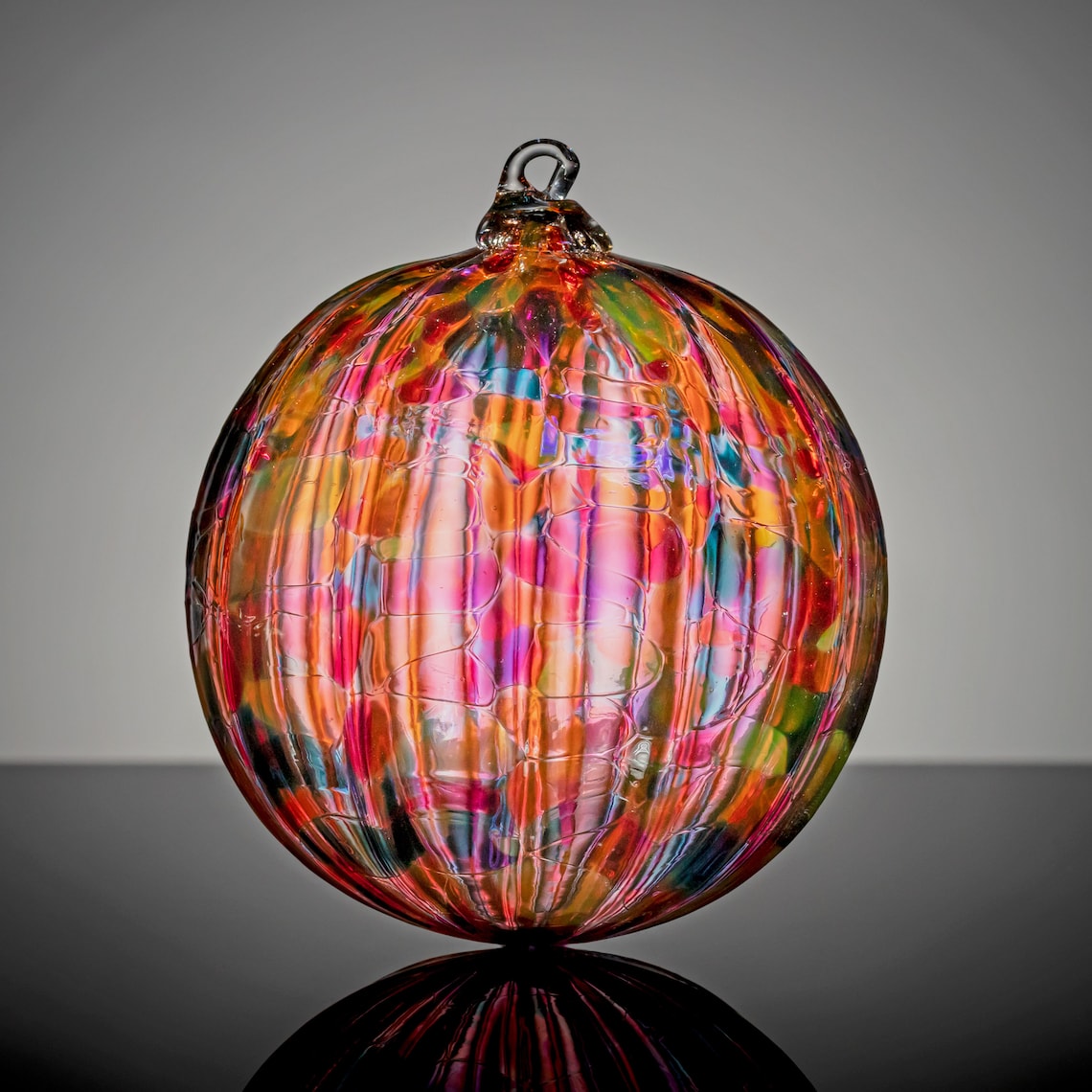 Flower Garden Color Mix Hand Blown Glass Ornament - Etsy