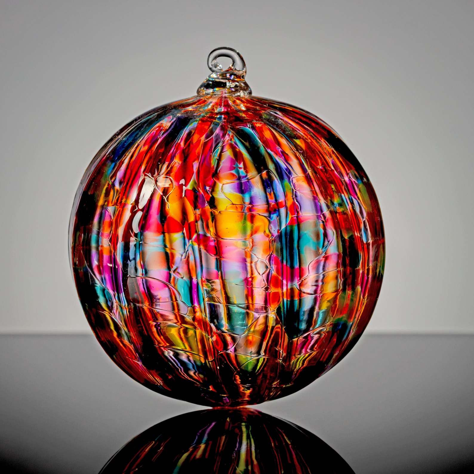 Flower Garden Color Mix Hand Blown Glass Ornament - Etsy