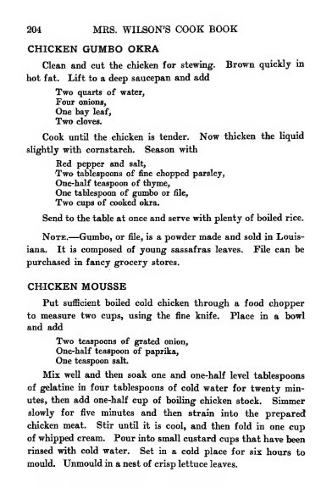 1920 Vintage Digital Cookbook: Mrs. Wilson's Cook Book - Digital PDF ...