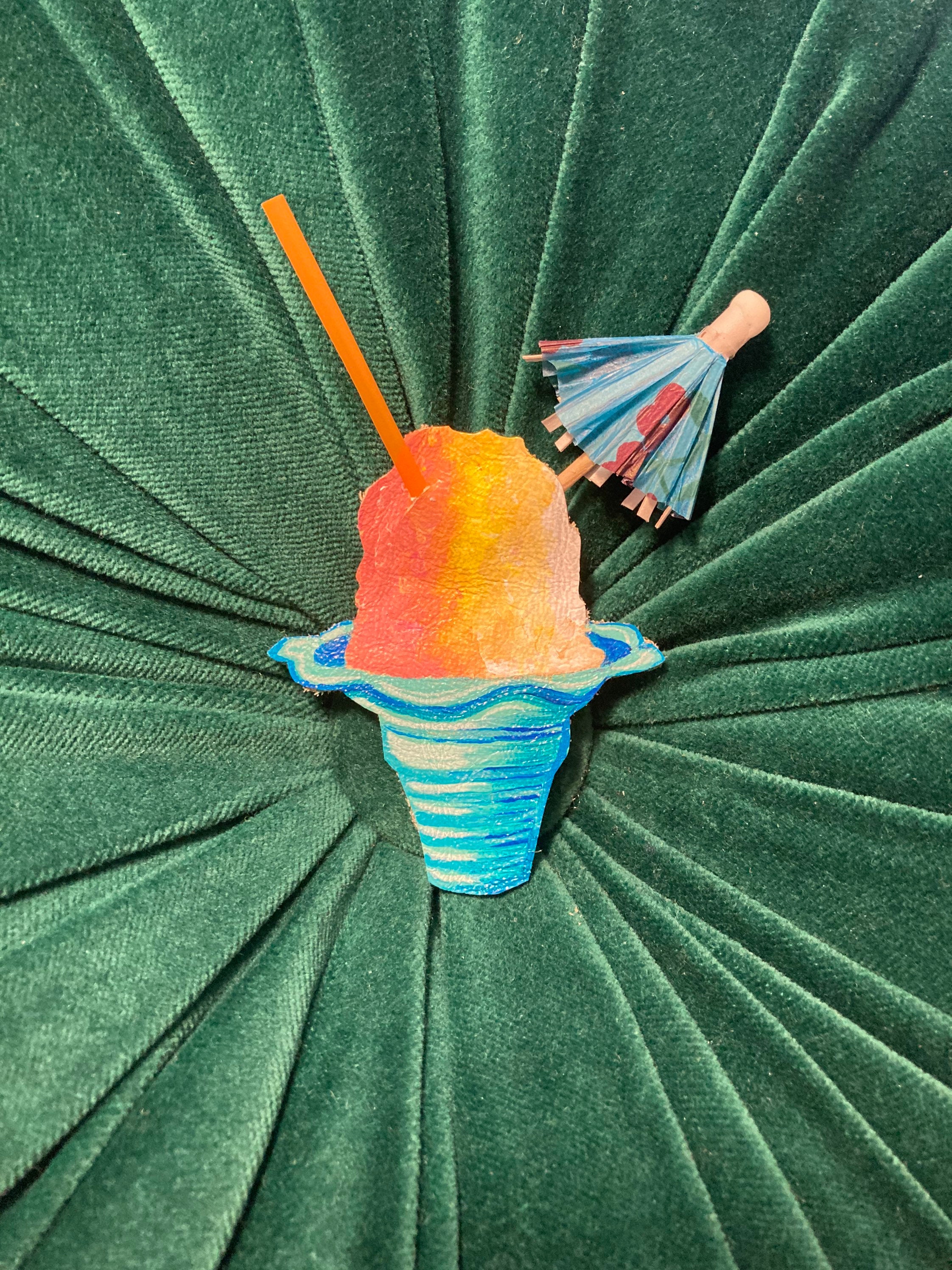 Hawaiian Shaved Ice Pin/brooch - Etsy