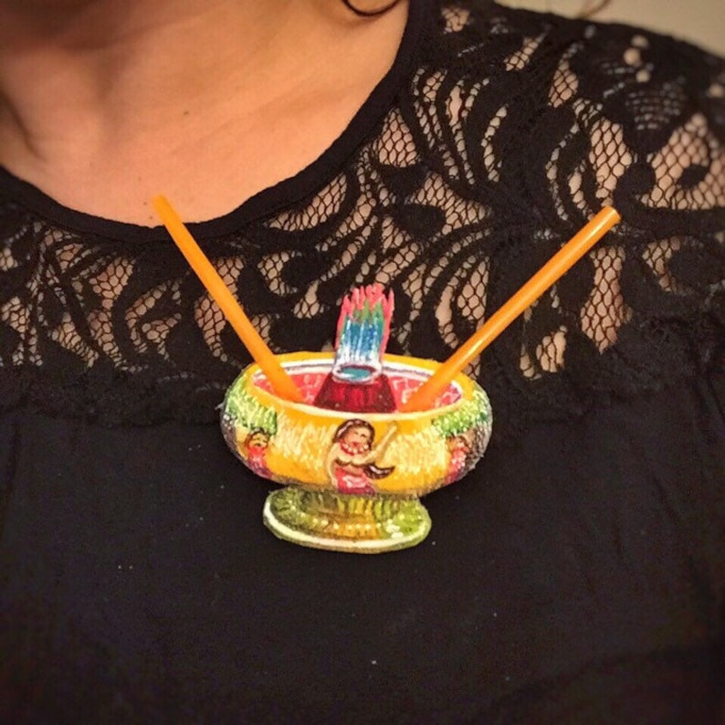 Scorpion Volcano Bowl Brooch Pin - Etsy