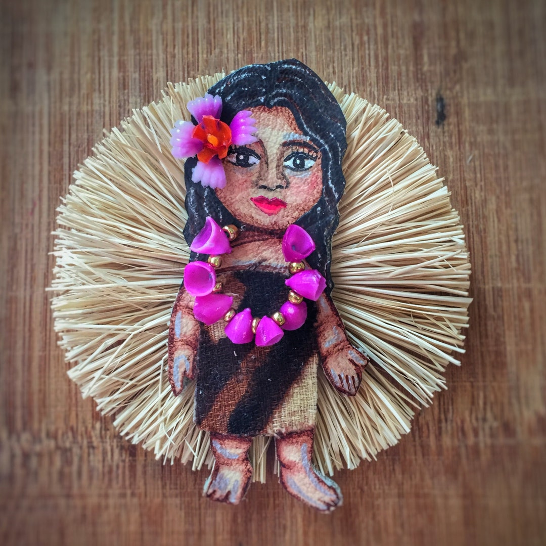 Menehune Girl Leather Hair Clip - Etsy