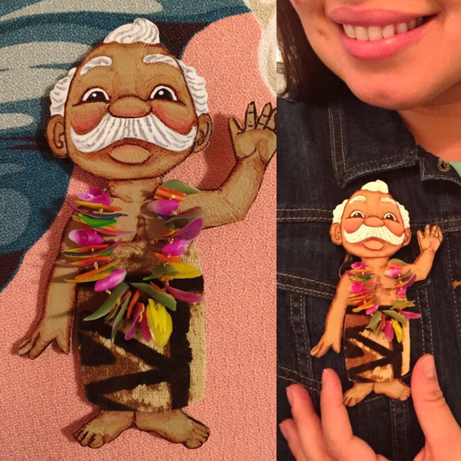 Large Size Menehune Brooch/ Pin - Etsy