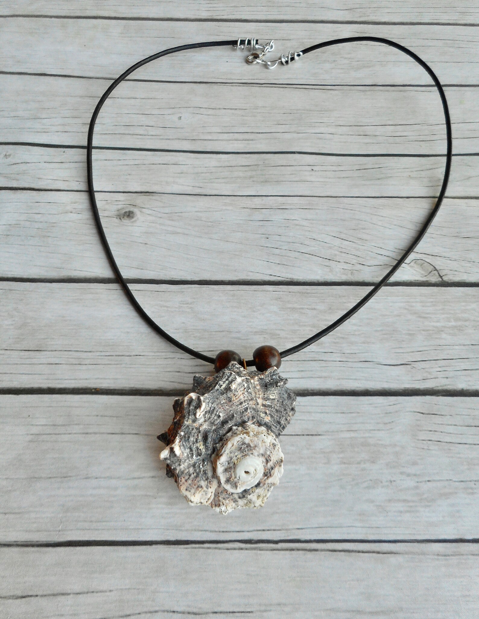 Natural Sea Shell Pendant Necklace Nautical Beach Jewelry Handmade ...