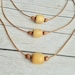 Skin Color Leather Necklace Natural Brown Wooden Beads - Etsy