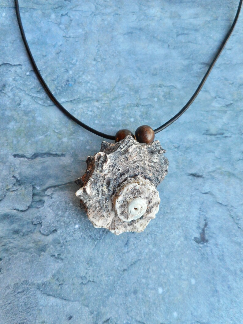Natural Sea Shell Pendant Necklace Nautical Beach Jewelry Handmade ...