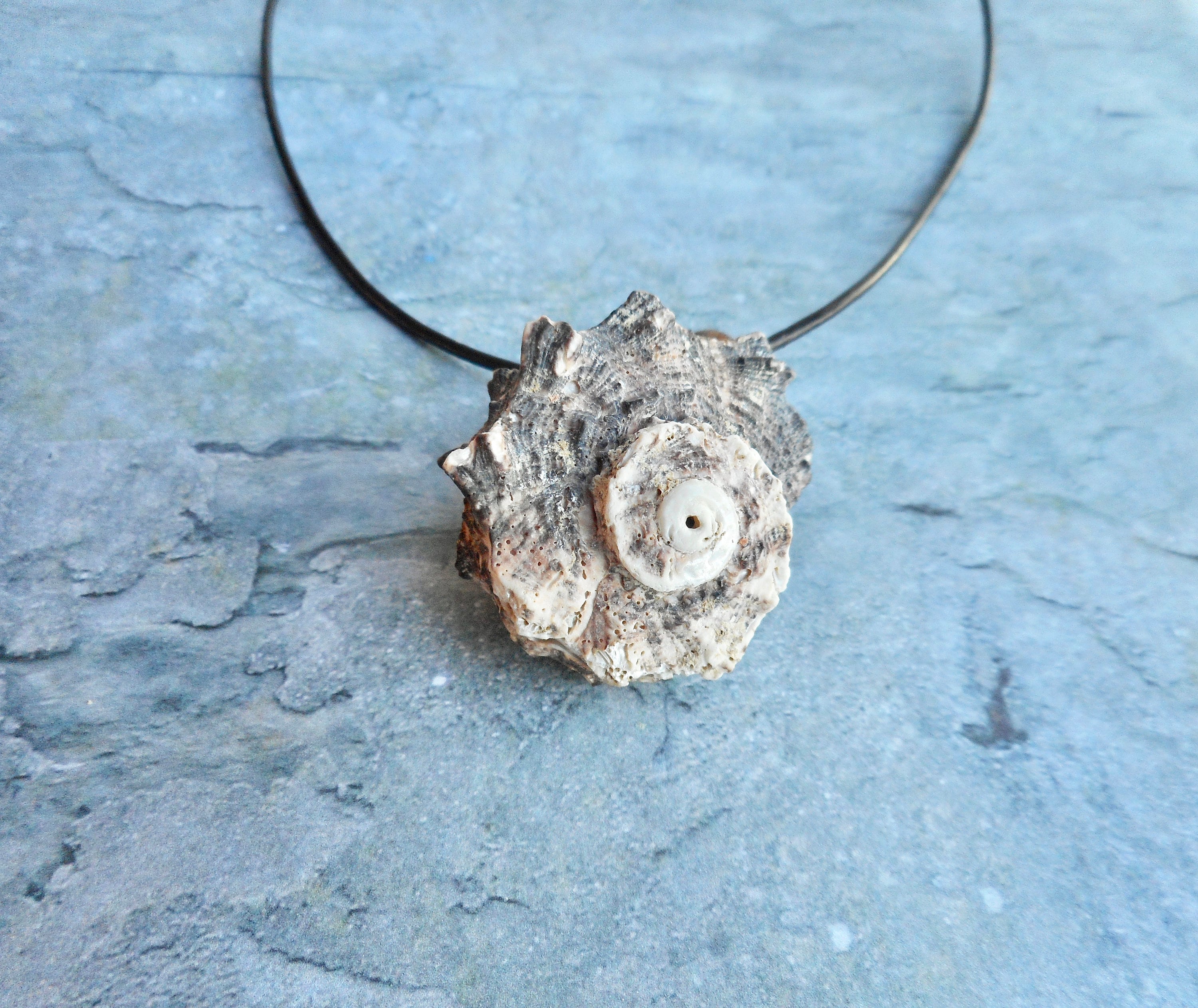 Natural Sea Shell Pendant Necklace Nautical Beach Jewelry Handmade ...