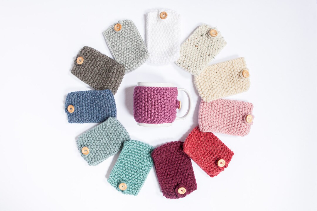A Knitted Mug Cosy, Cup Cosy, Mug Cosies, Coffee Cosy in a Variety of ...