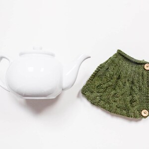 Green Hand Knit Tea Cosy - Teapot Cosy - Wool Tea Cosy - Teapot Cover ...