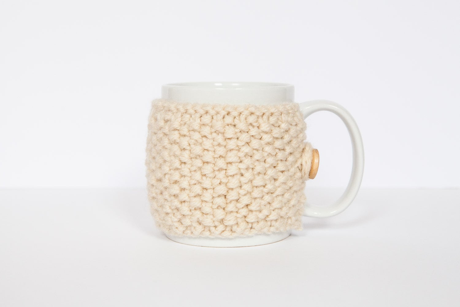 A knitted mug cosy cup cosy mug cosies coffee cosy in cream | Etsy