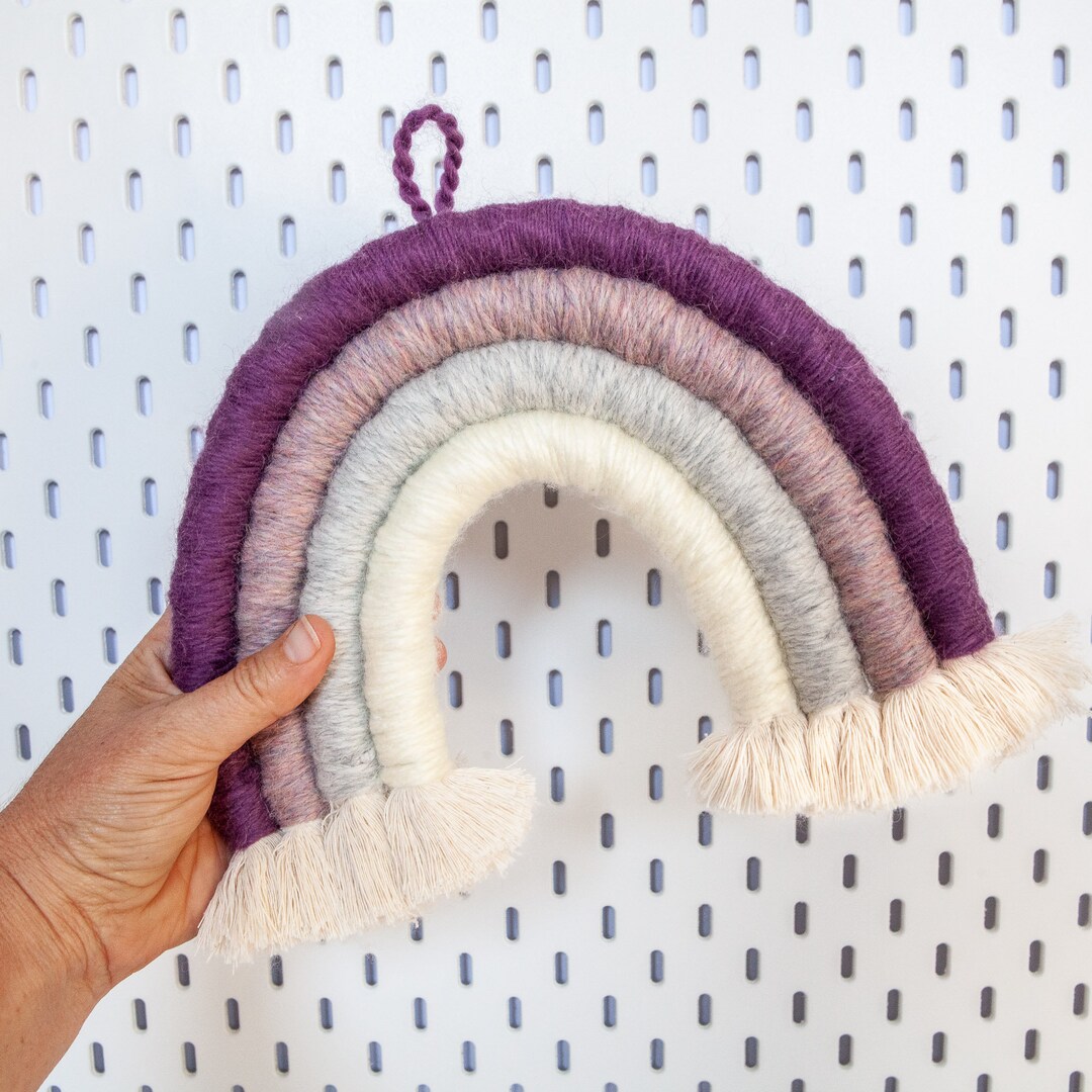 Macrame Rainbow Wall Hanging: Alpaca Yarn Boho Decor - Etsy