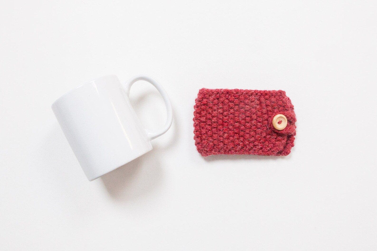 A Knitted Mug Cosy Cup Cosy Mug Cosies Coffee Cosy in Red. - Etsy