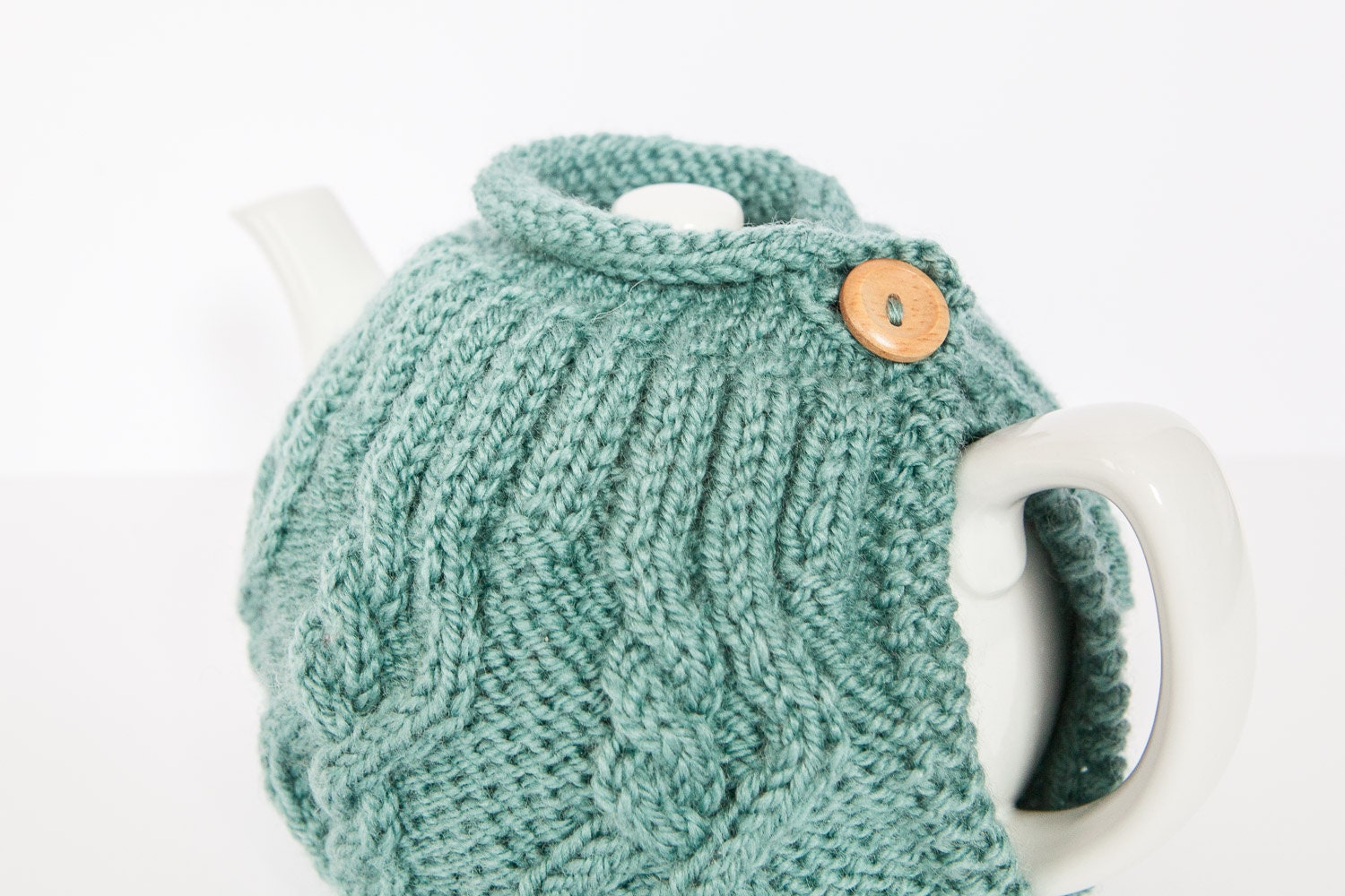 Teal Hand Knit Tea Cosy Teapot Cosy Wool Tea Cosy Teapot - Etsy