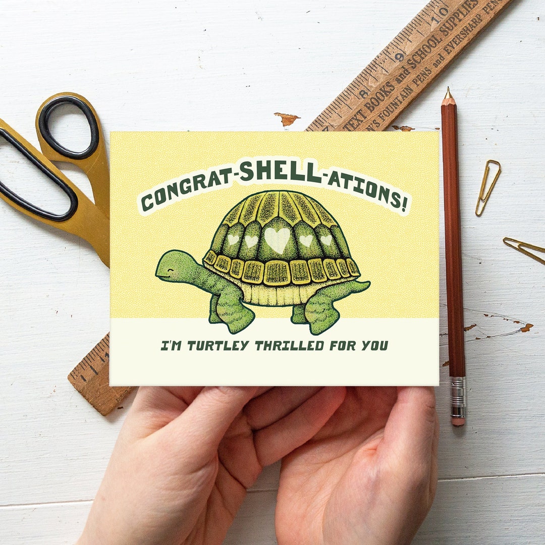 Congratshellations Turtle. Expecting New Baby. Gender Neutral ...