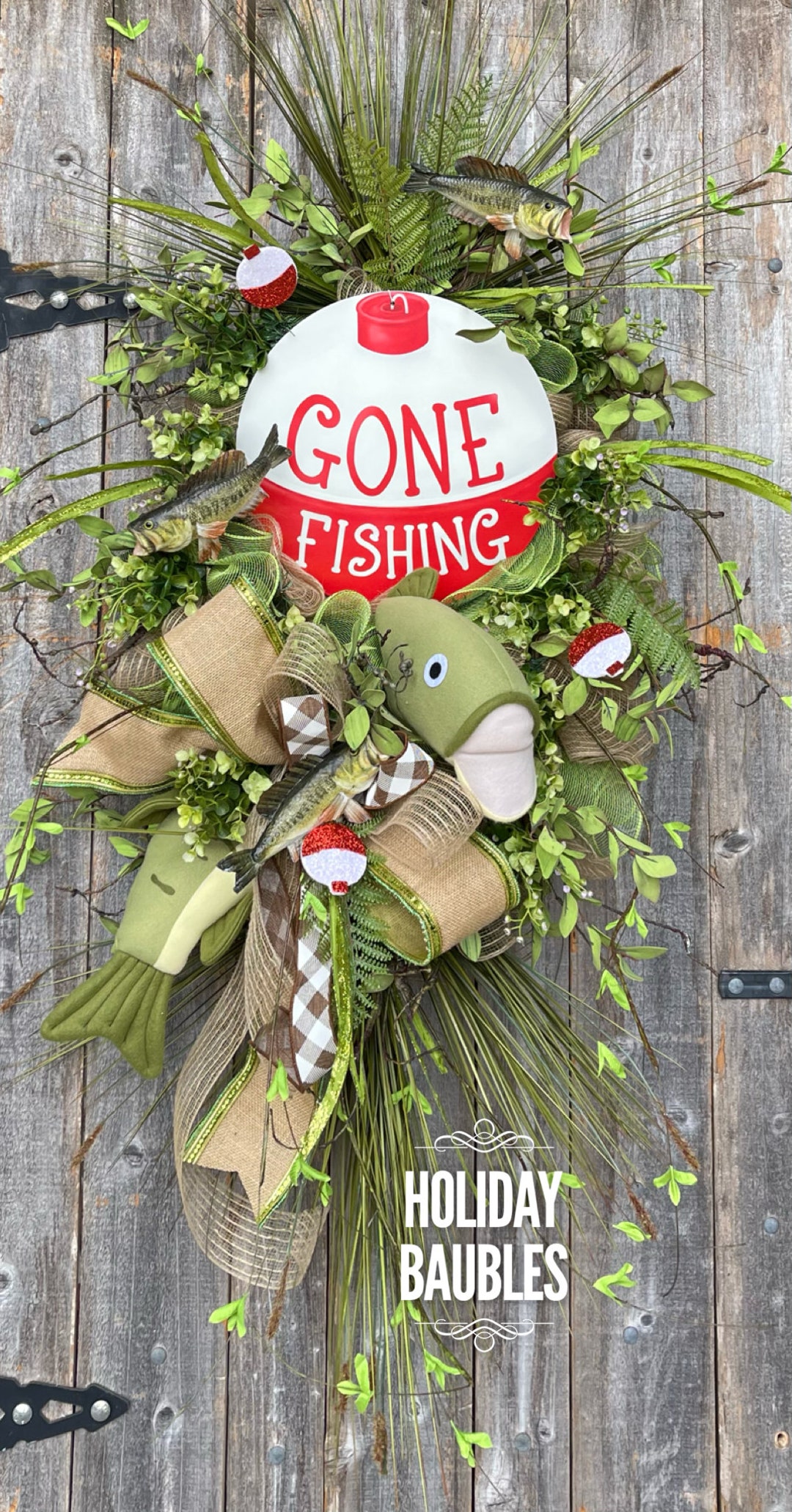 Fishing Wreath, Fathers Day Wreath, Fathers Day Decor, Wreath, Everyday ...