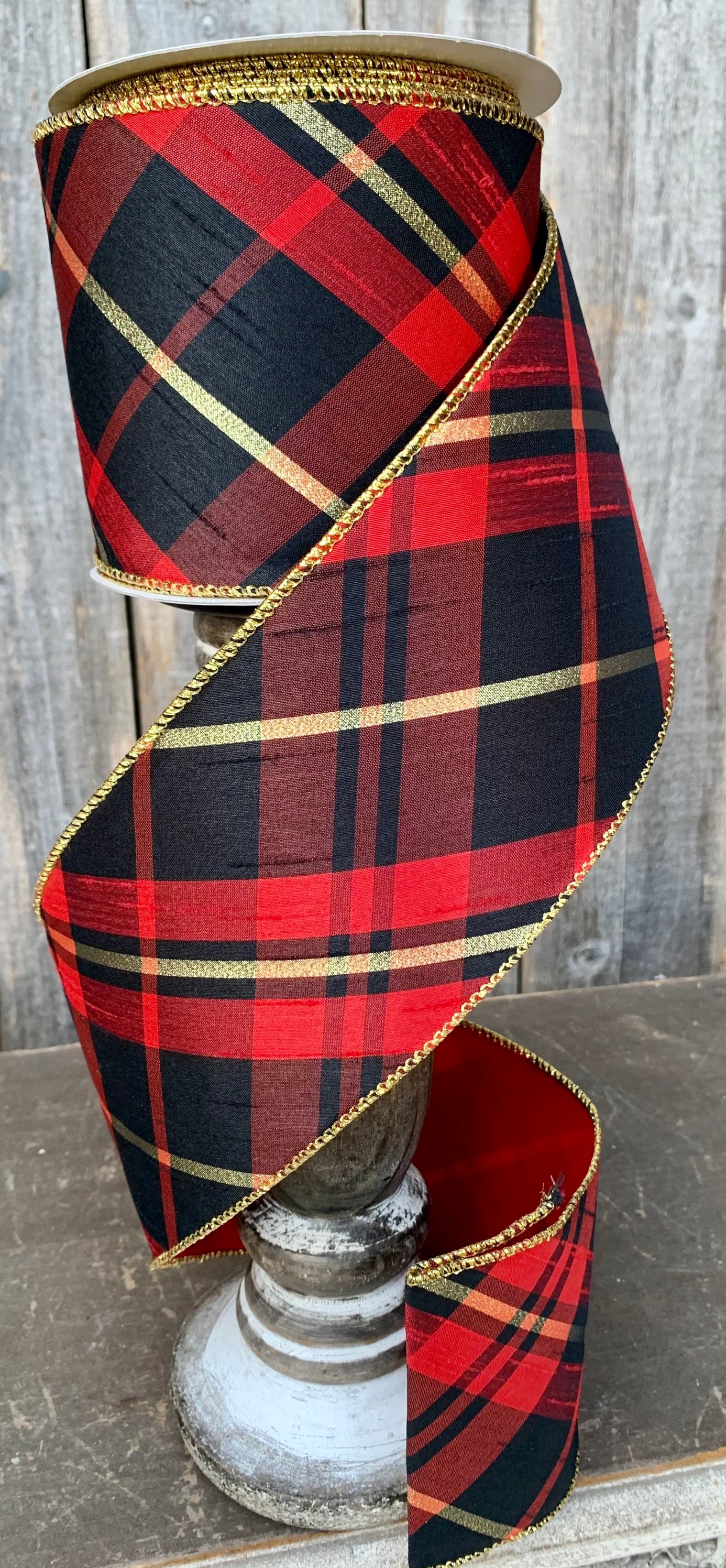 4 Inch Ribbon, 10 yards, Christmas Ribbon, Designer Ribbon, Christmas ...