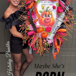 Fall Wreath, Fall Pumpkin Wreath, Pumpkin Wreath, Botox Wreath, Botox ...