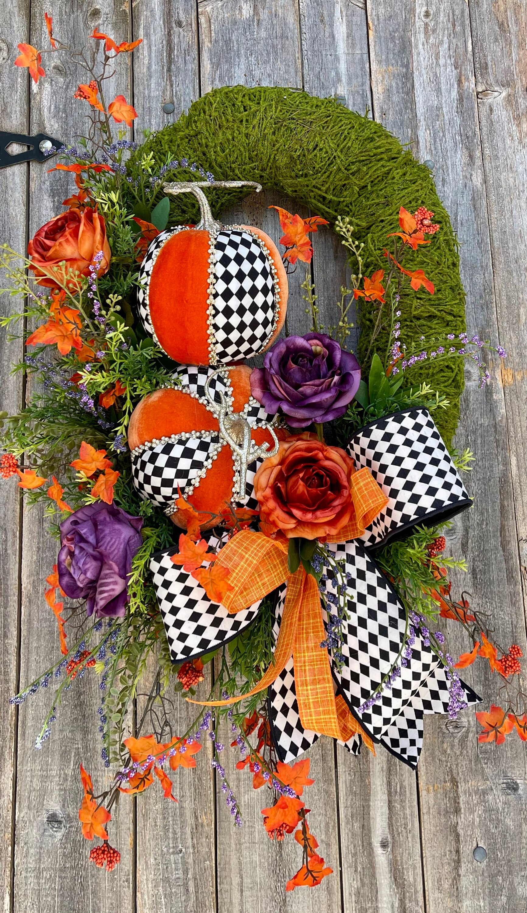 Halloween Wreath, Fall Wreath, Halloween Pumpkin Wreath, Fall Pumpkin ...