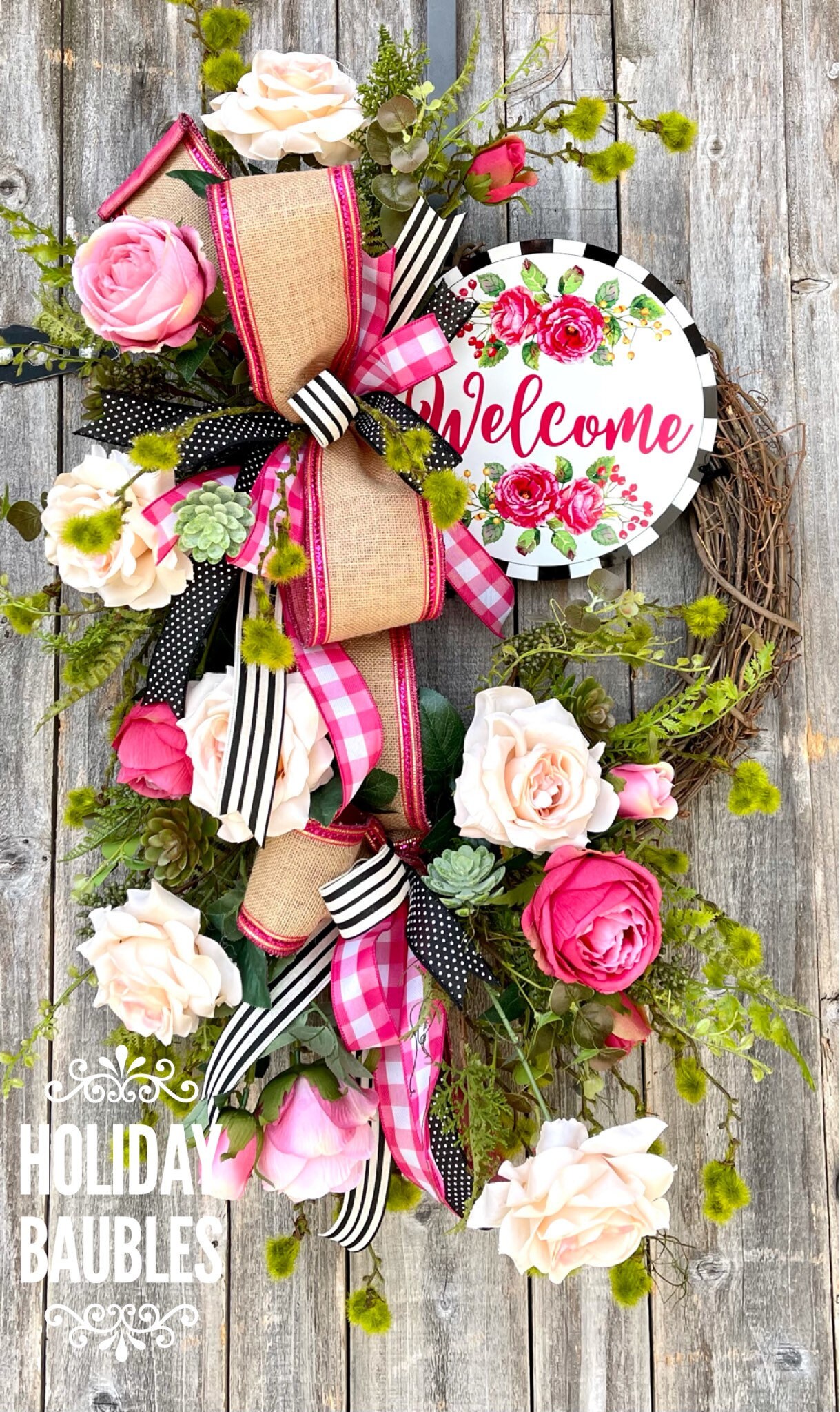 Welcome Spring Wreath, Spring Wreath, Spring Welcome Wreath, Spring ...