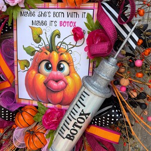 Fall Wreath, Fall Pumpkin Wreath, Pumpkin Wreath, Botox Wreath, Botox ...