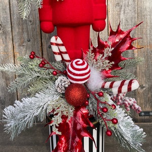 Christmas Centerpiece, Christmas Nutcracker Centerpiece, Flocked ...