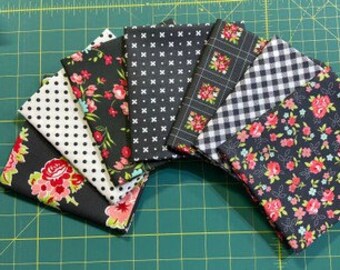 Moda Fabric - Fat Quarter Bundle - Lighthearted by Camille Roskelley - Florals - Set of 6 - Etsy